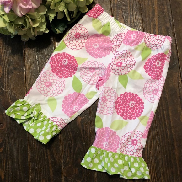 kelly’s kids | Bottoms | Floral Ruffle Bottom Pants | Poshmark